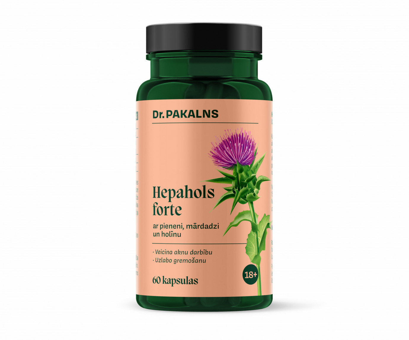HEPAHOLS FORTE CAPSULES WITH DANDELION, THISTLE AND CHOLINE - Dr.Pakalns