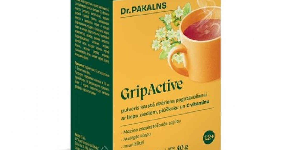 GripActive pulveris karstā dzēriena pagatavošanai ar liepu ziediem ...